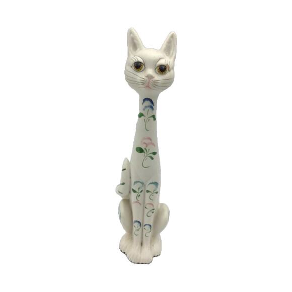 Vintage | Accents | Vintage Long Neck Floral Cat Mid Century Modern ...